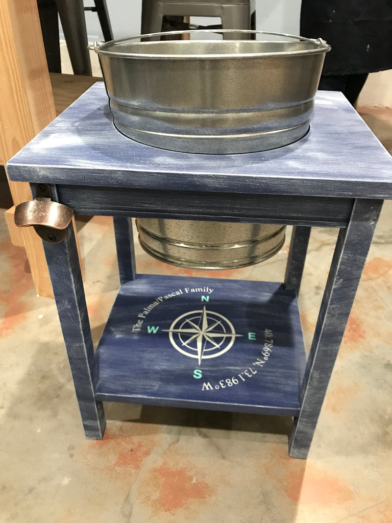 Compass Beverage Bucket Table | Hammer & Stain Long Island