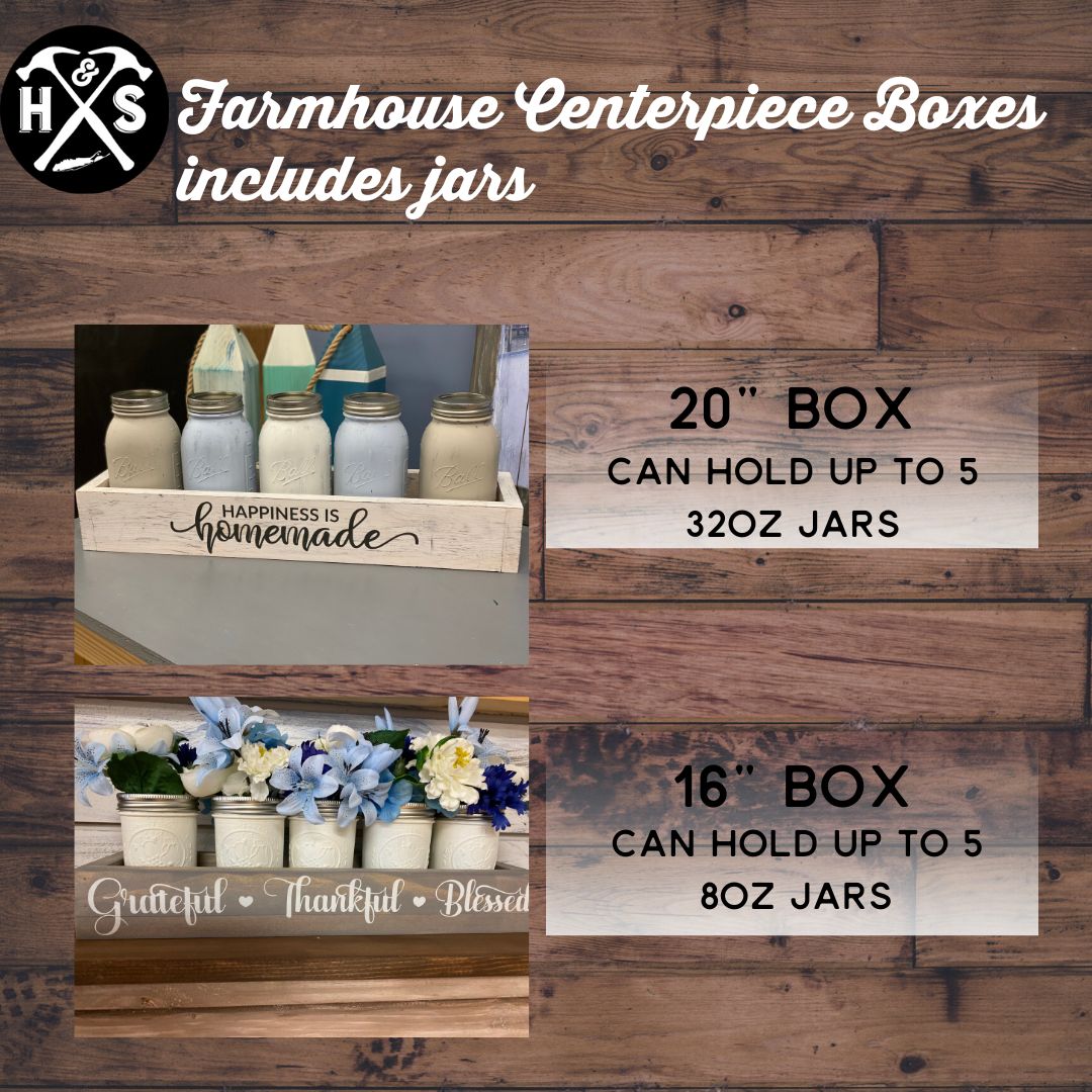 Happiness Is Homemade Farmhouse Box w/Jars – Hammer & Stain Long Island