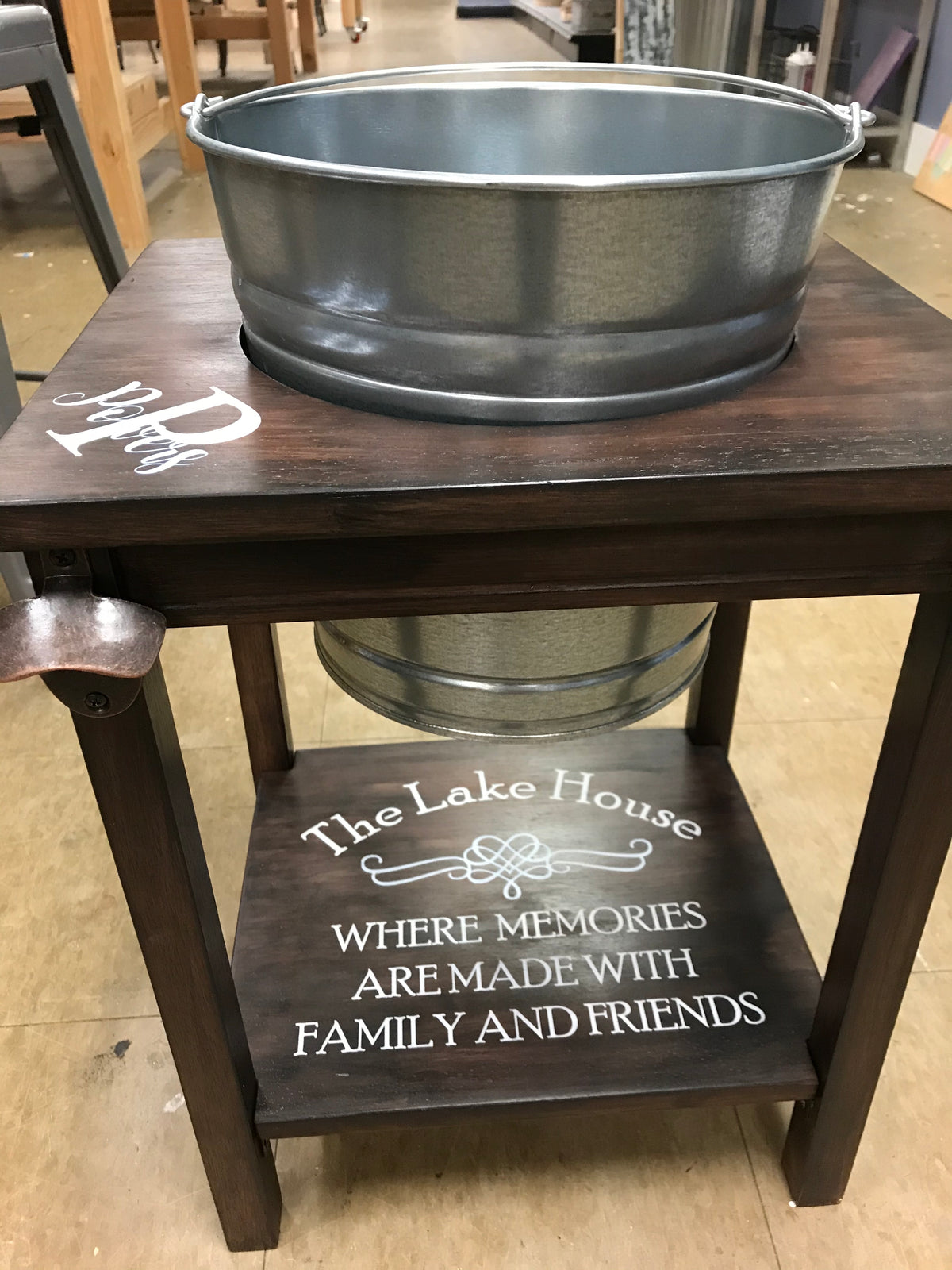 The Lakehouse Beverage Bucket Table | Hammer & Stain Long Island